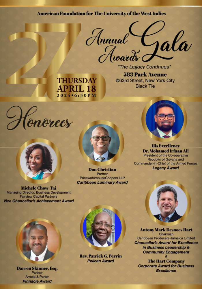 The UWI’s American Foundation Gala is set for April 18 | UWI Global Campus